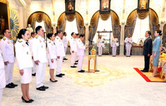 New cabinet members solemn oath-taking ceremony before the King and Queen at the Dusit Palace ...