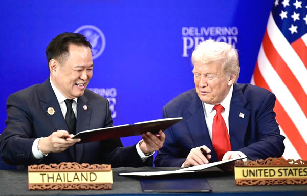 Prime Minister Anutin signs accord with Cambodia witnessed by US ...