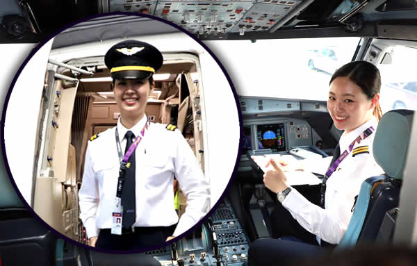 Highly qualified young woman becomes first Thai Airways female pilot in ...